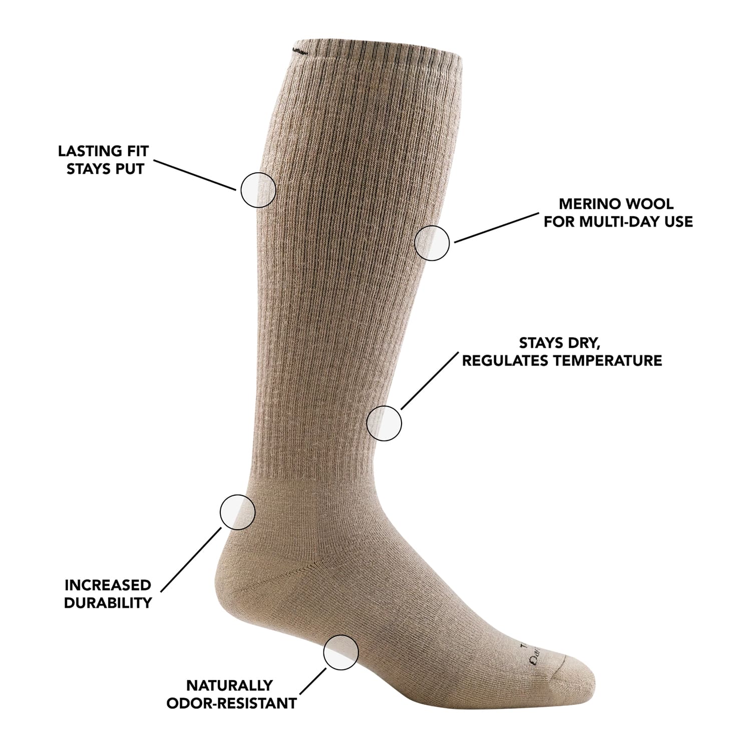 T4050 Over-the-Calf Heavyweight Tactical Sock with Full Cushion - SRT ...
